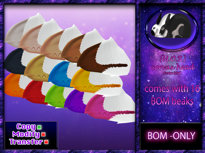 Second Life Marketplace - [M.O.R] corvax -BEAK -FATPACK